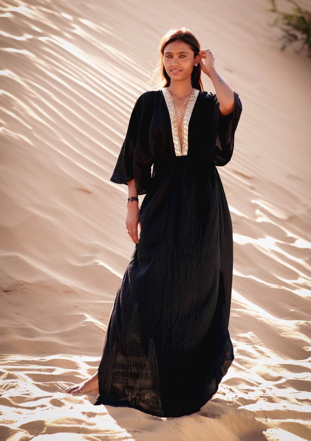 Kaftan Sarah Negro (S-L) – aatmachile